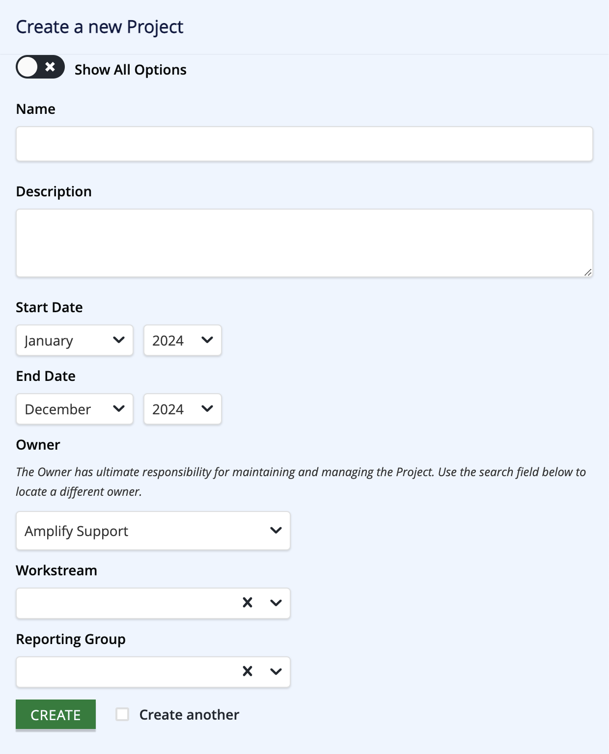 Add Projects to Your Program – Amplify
